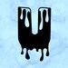 Drip Letter U Decal - Etsy