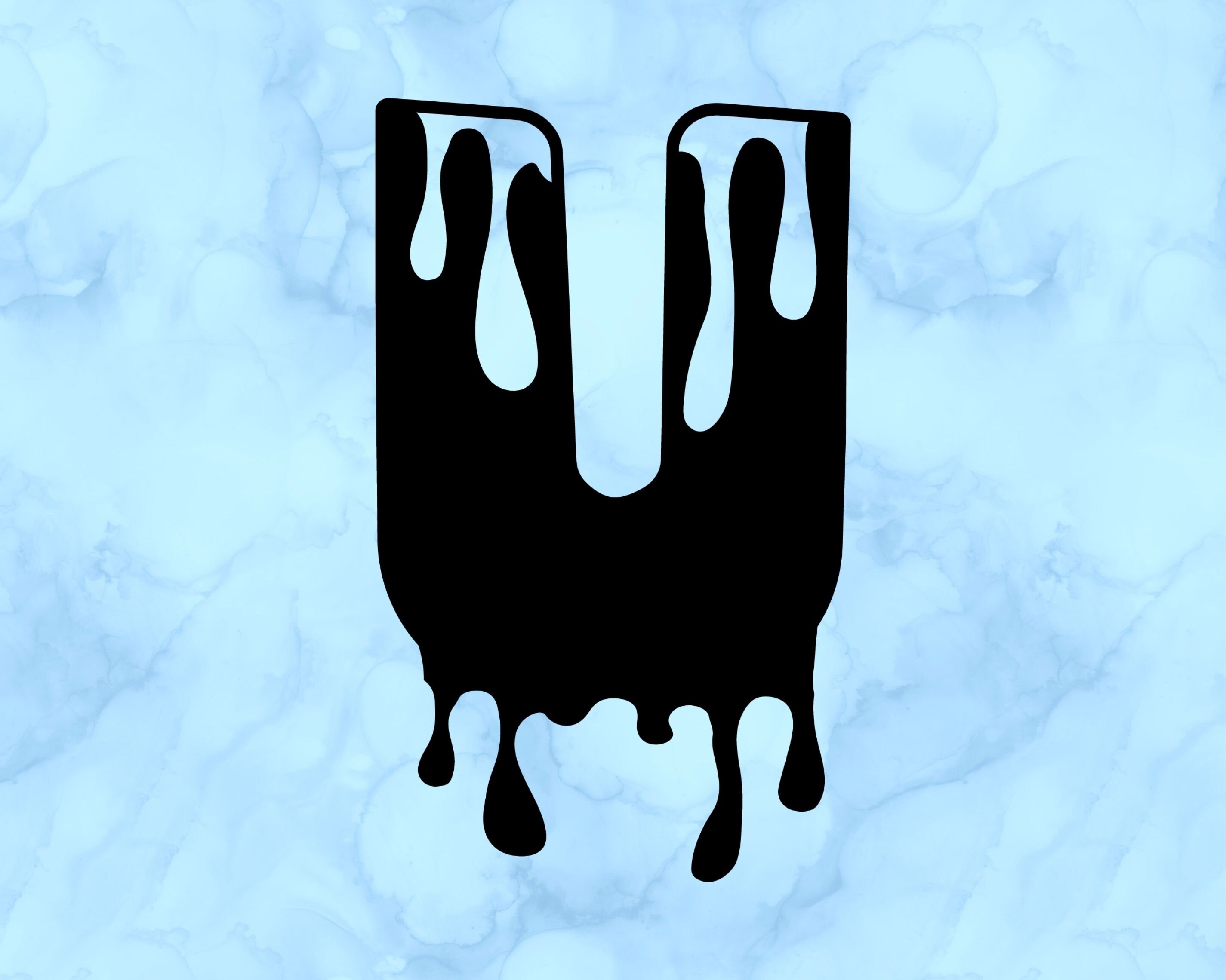 Drip Letter U Decal - Etsy