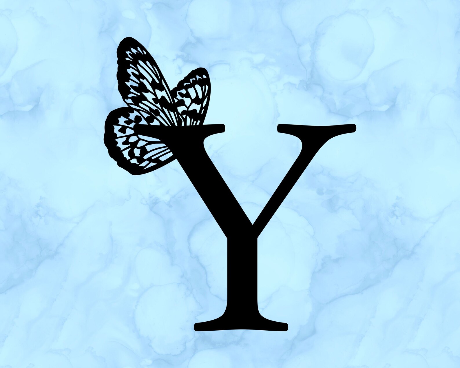 Butterfly Letter Y Decal - Etsy
