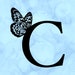 Butterfly Letter C Decal - Etsy