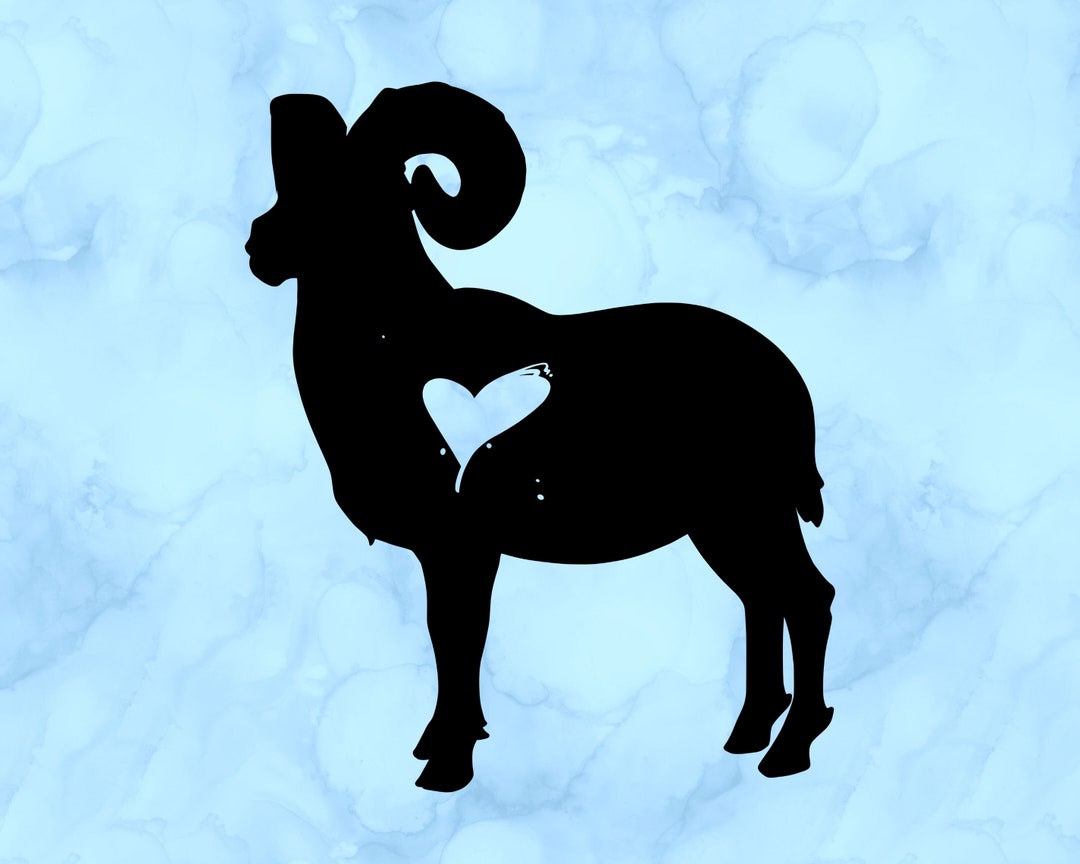 Ram Heart Decal - Etsy