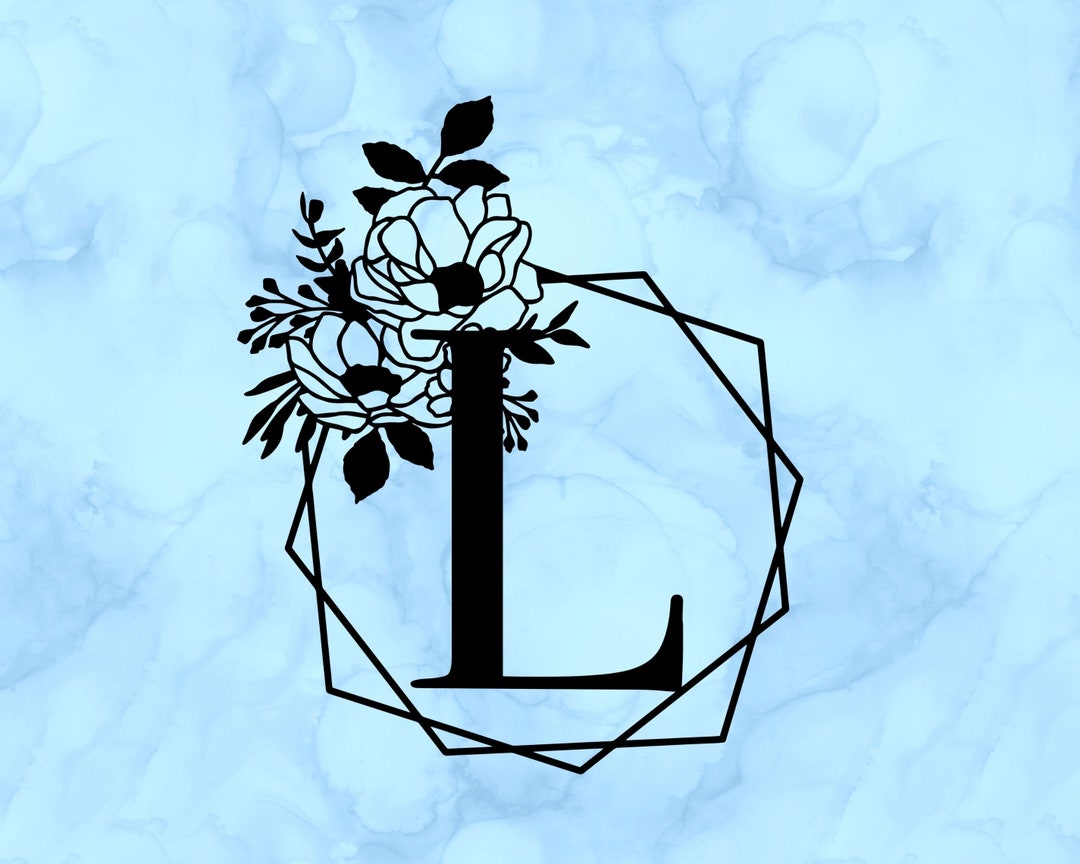 Floral Letter L Decal - Etsy
