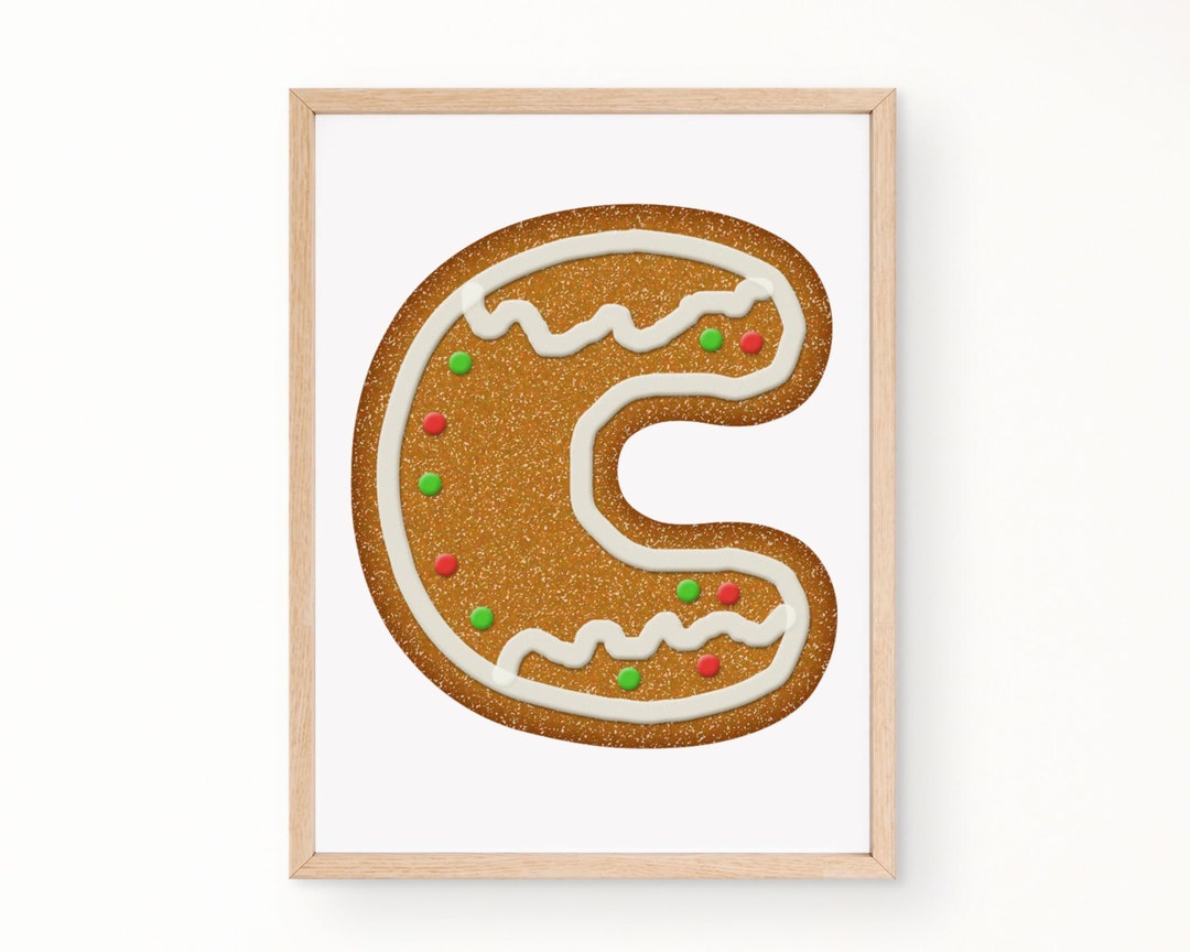 Gingerbread Letter C Art Print Etsy gingerbread-letter-c-art-print-etsy
