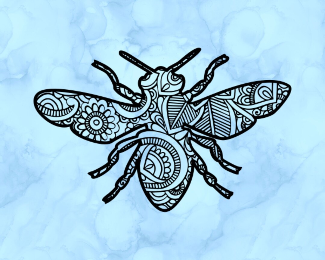 Bee Zentangle Decal - Etsy