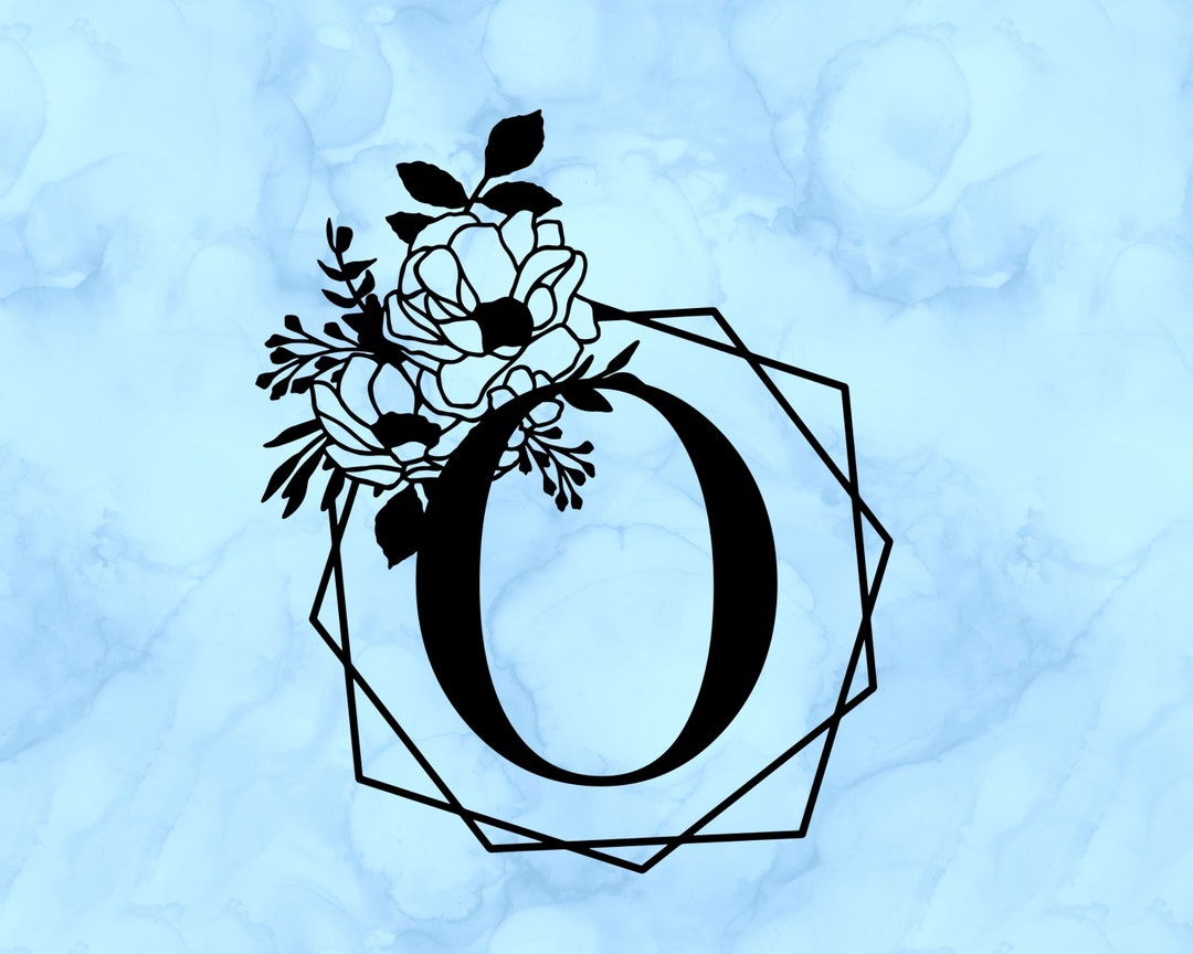 Floral Letter O Decal - Etsy