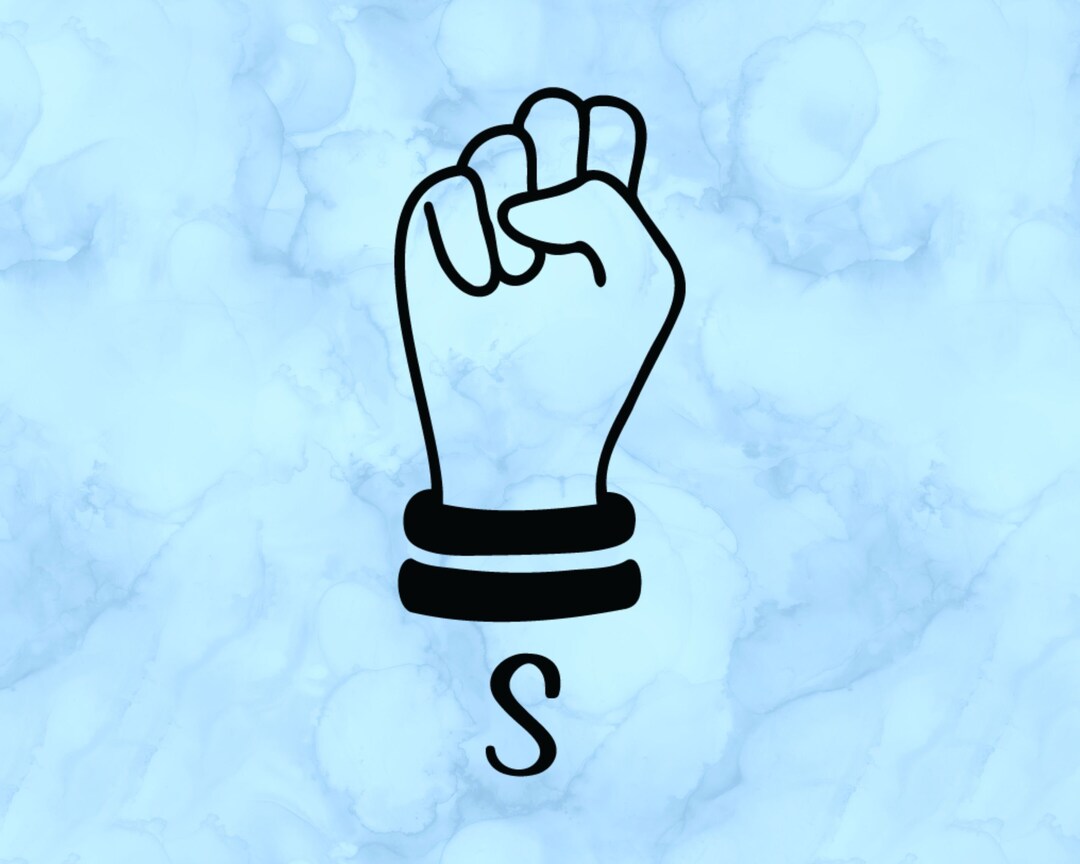 Sign Language Letter S Decal - Etsy