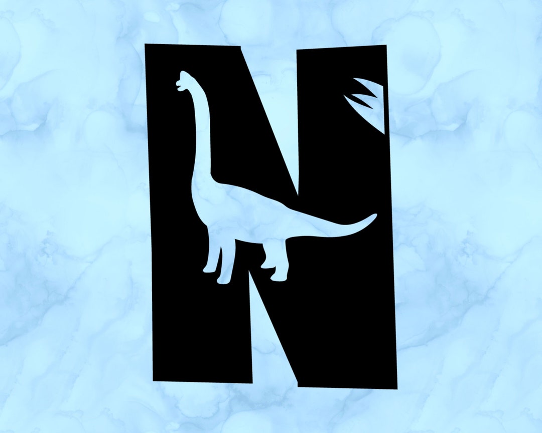 Dinosaur Letter N Decal - Etsy