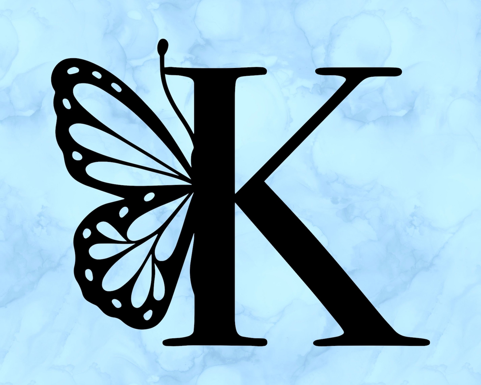 Butterfly Letter K Decal - Etsy