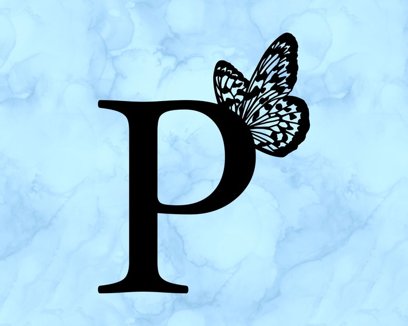 Butterfly Letter P Decal - Etsy