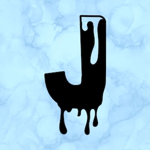 Drip Letter J Decal - Etsy