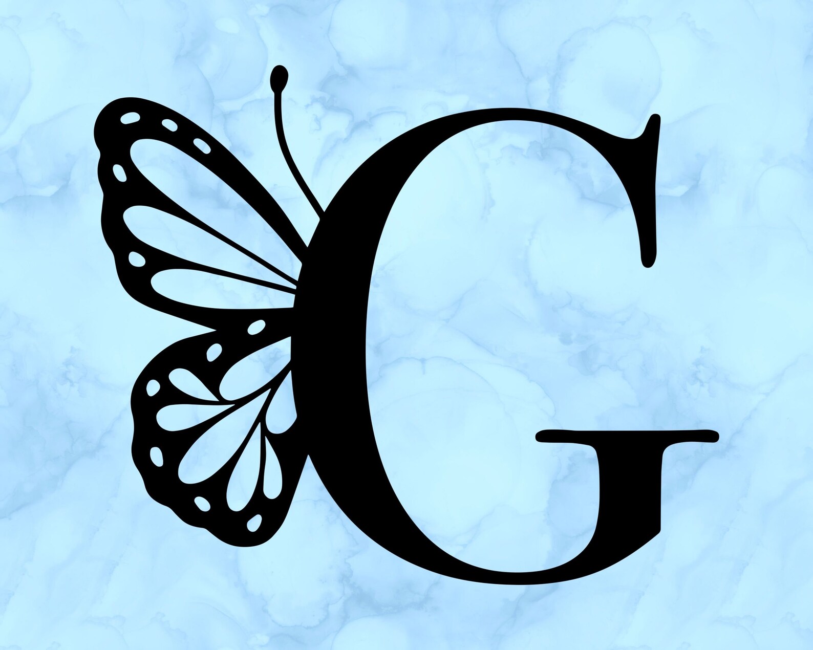 Butterfly Letter G Decal - Etsy
