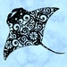 Manta Ray Zentangle Decal - Etsy