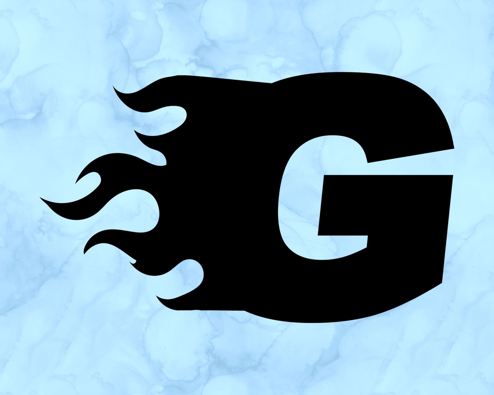 Flame Letter G Decal - Etsy