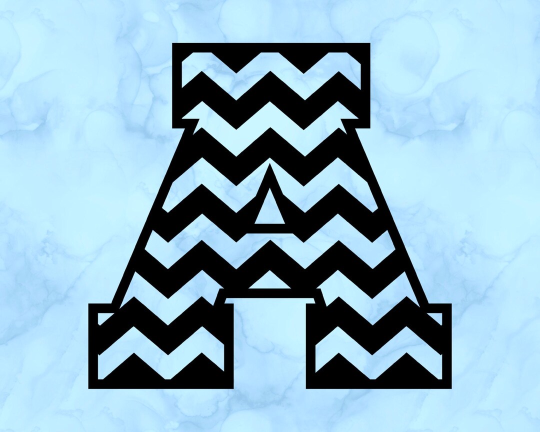 Chevron Letter A Decal - Etsy