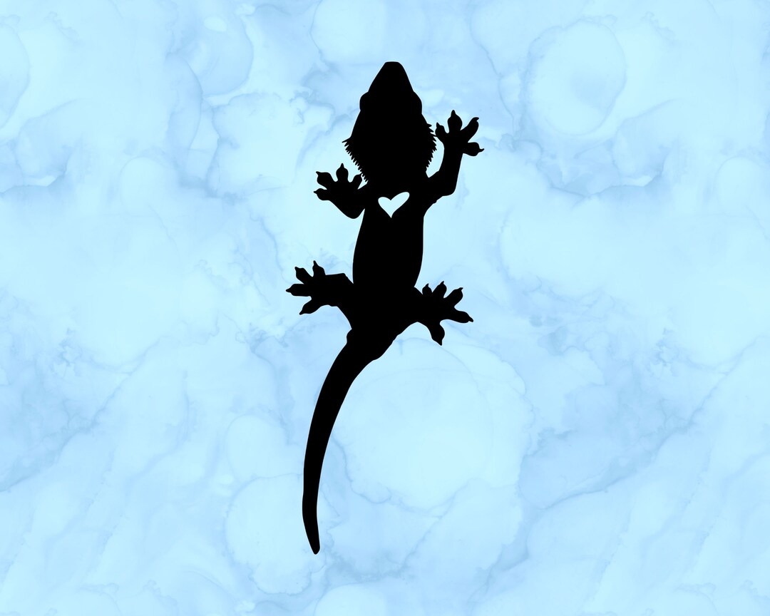 Crested Gecko Heart Decal - Etsy
