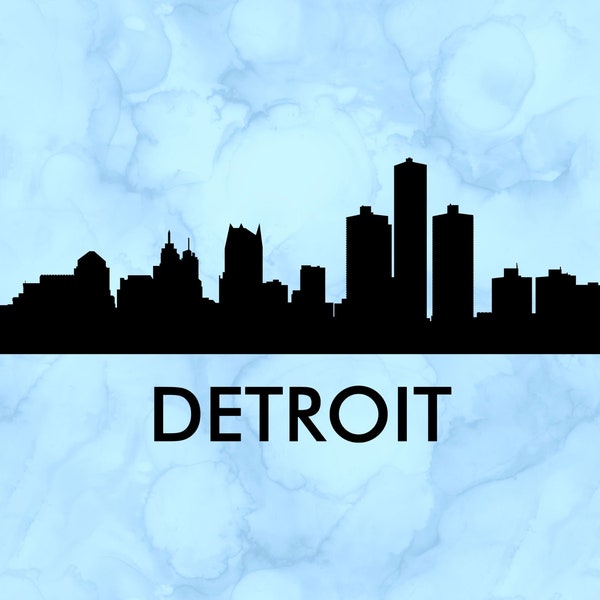 Detroit Skyline Svg - Etsy