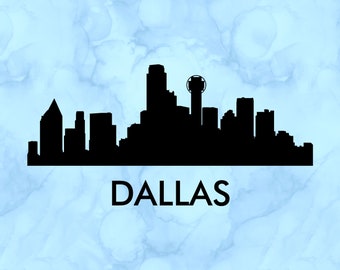 Dallas Wall Decal, Dallas Texas City Skyline Wall Decal Urban Wall ...