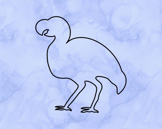Dodo Bird Outline Decal | Etsy