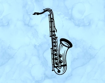 Saxophone Decal Sticker - Etsy