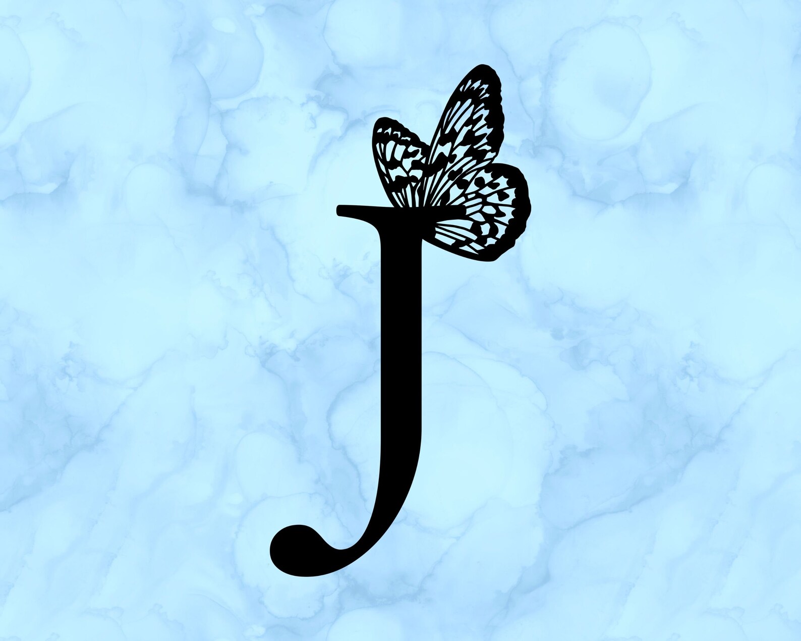 Butterfly Letter J Decal - Etsy