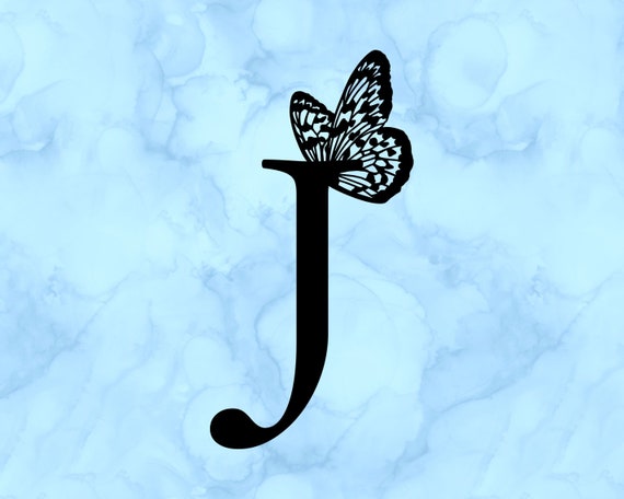 Butterfly Letter J Decal | Etsy