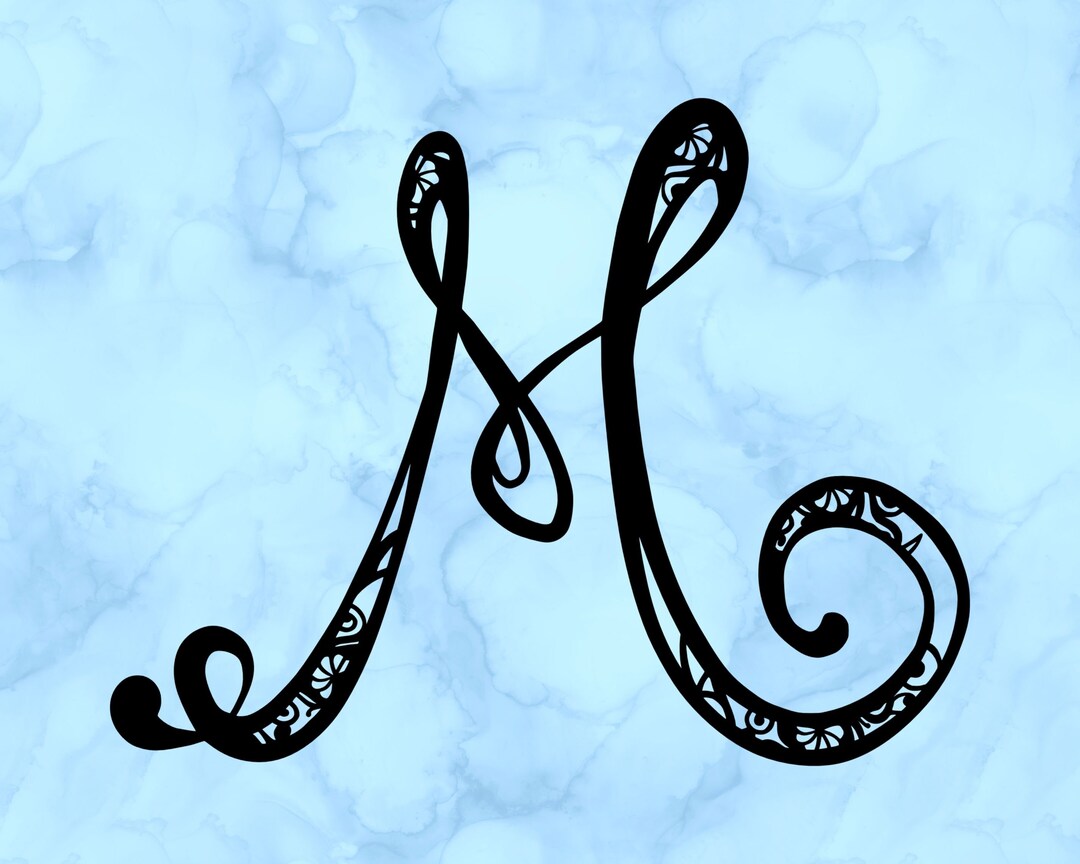 M Zentangle Decal - Etsy