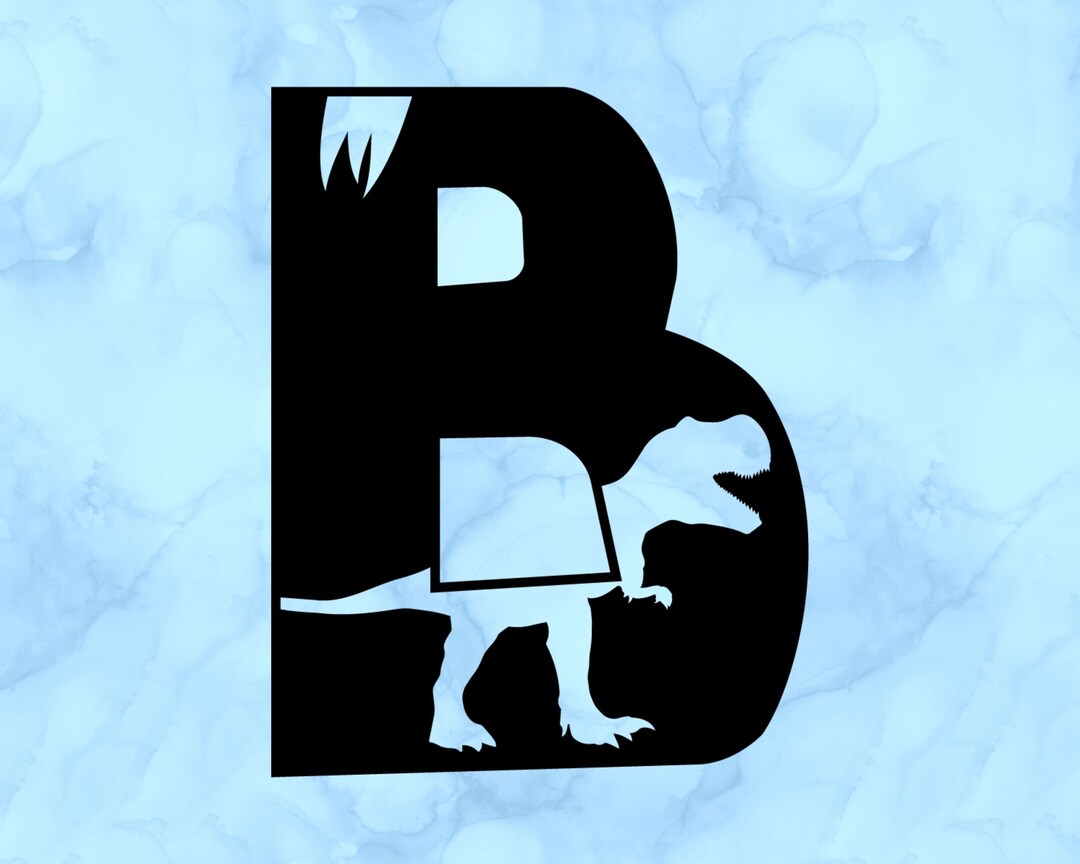 Dinosaur Letter B Decal - Etsy