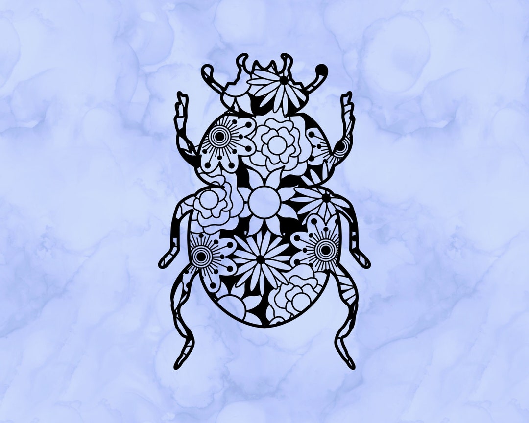 Beetle Zentangle Decal - Etsy