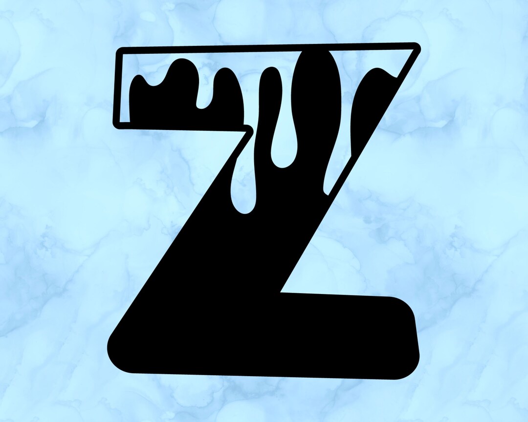 Drip Letter Z Decal - Etsy