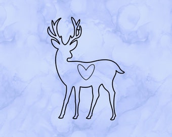Deer Heart Decal | Etsy