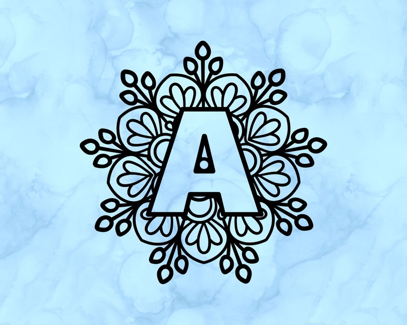 Floral Letter A Decal - Etsy