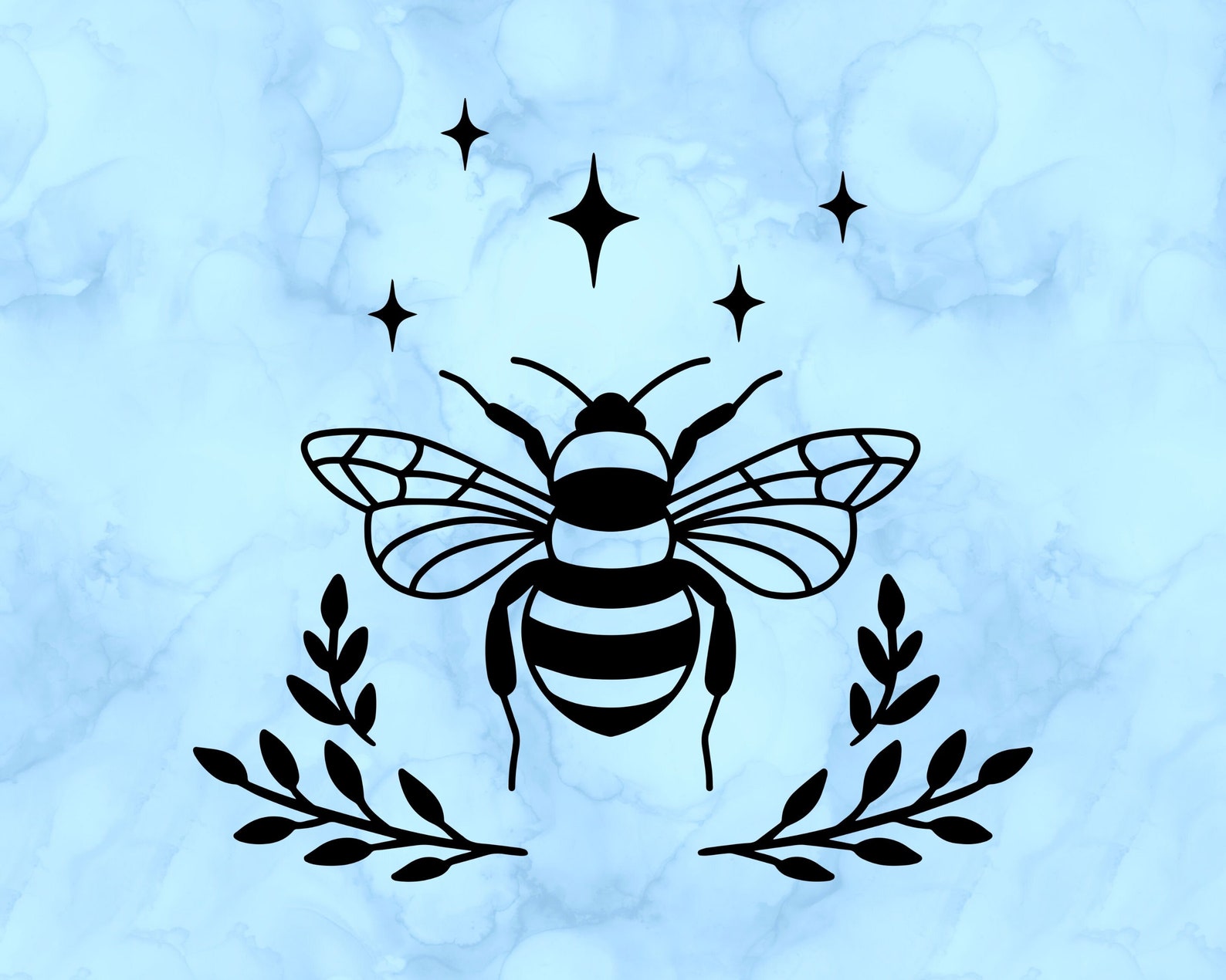 Bee and Stars Decal - Etsy