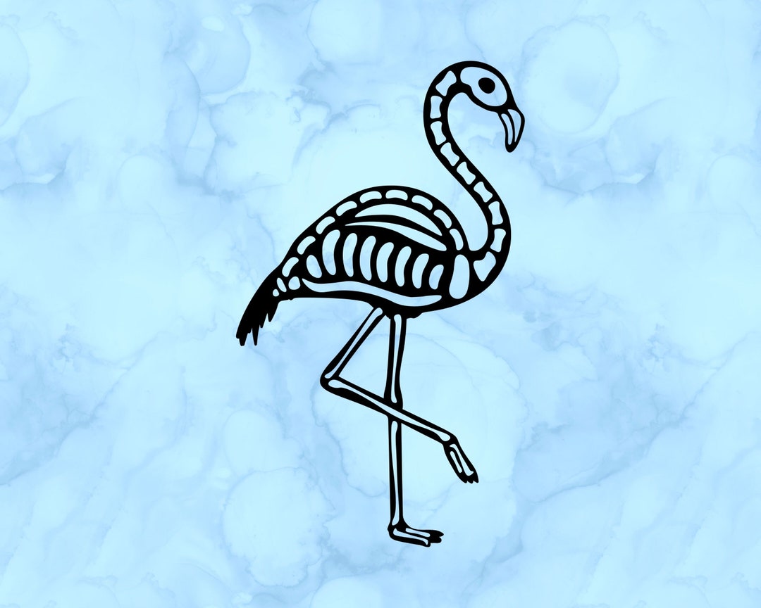 Skeleton Flamingo Decal - Etsy