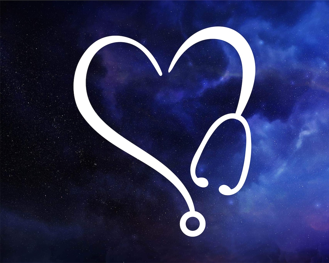 Heart Stethoscope Decal - Etsy