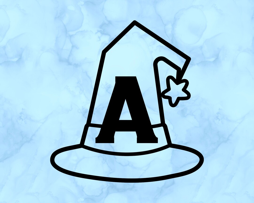 Witch Hat Letter A Decal - Etsy