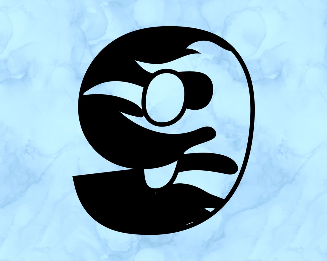 Flame Number 9 Decal - Etsy