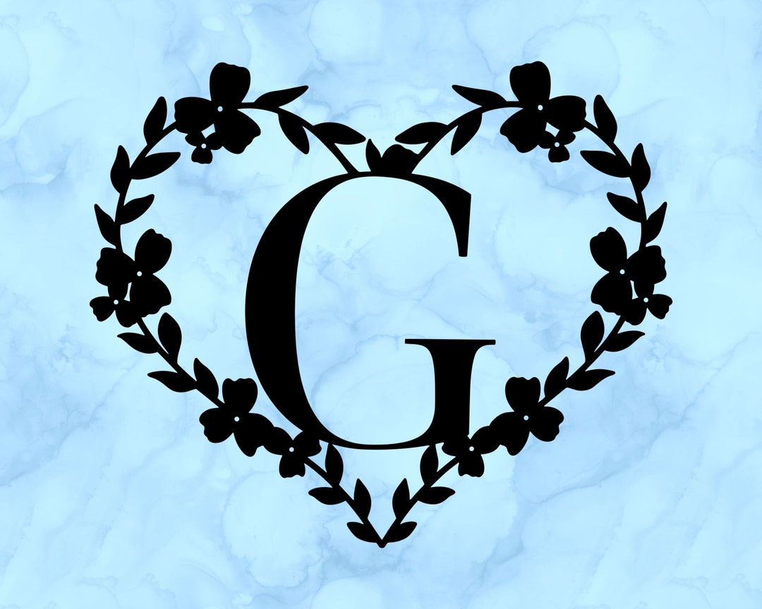 Heart Letter G Decal - Etsy