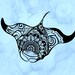 Manta Ray Zentangle Decal - Etsy