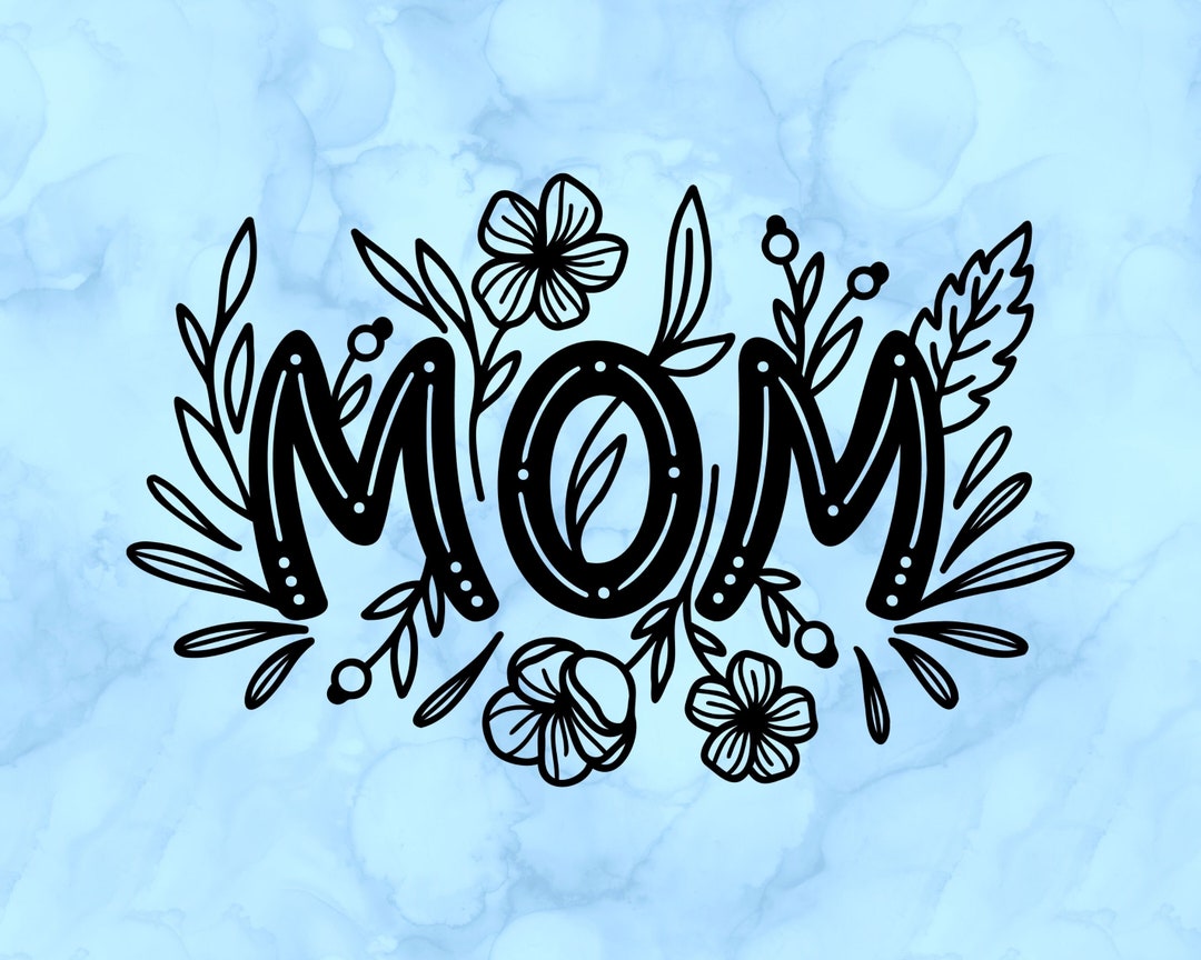 Floral Mom Decal - Etsy