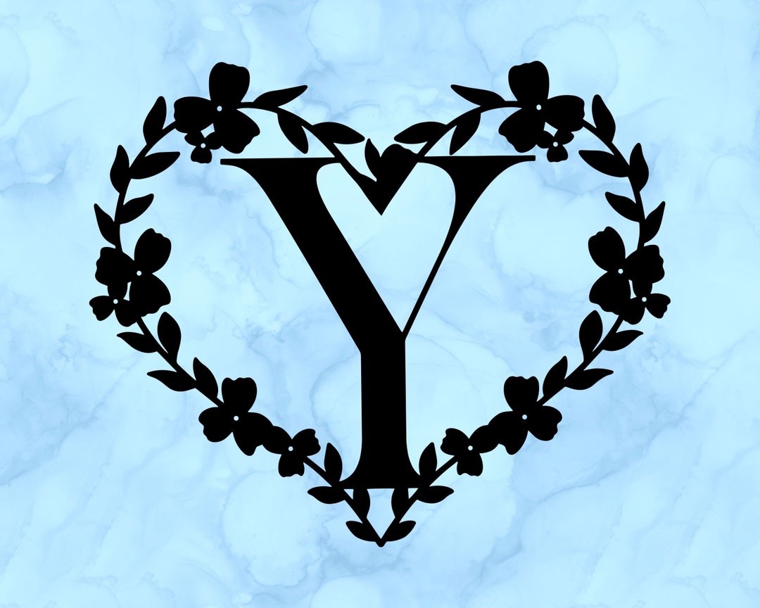Heart Letter Y Decal - Etsy