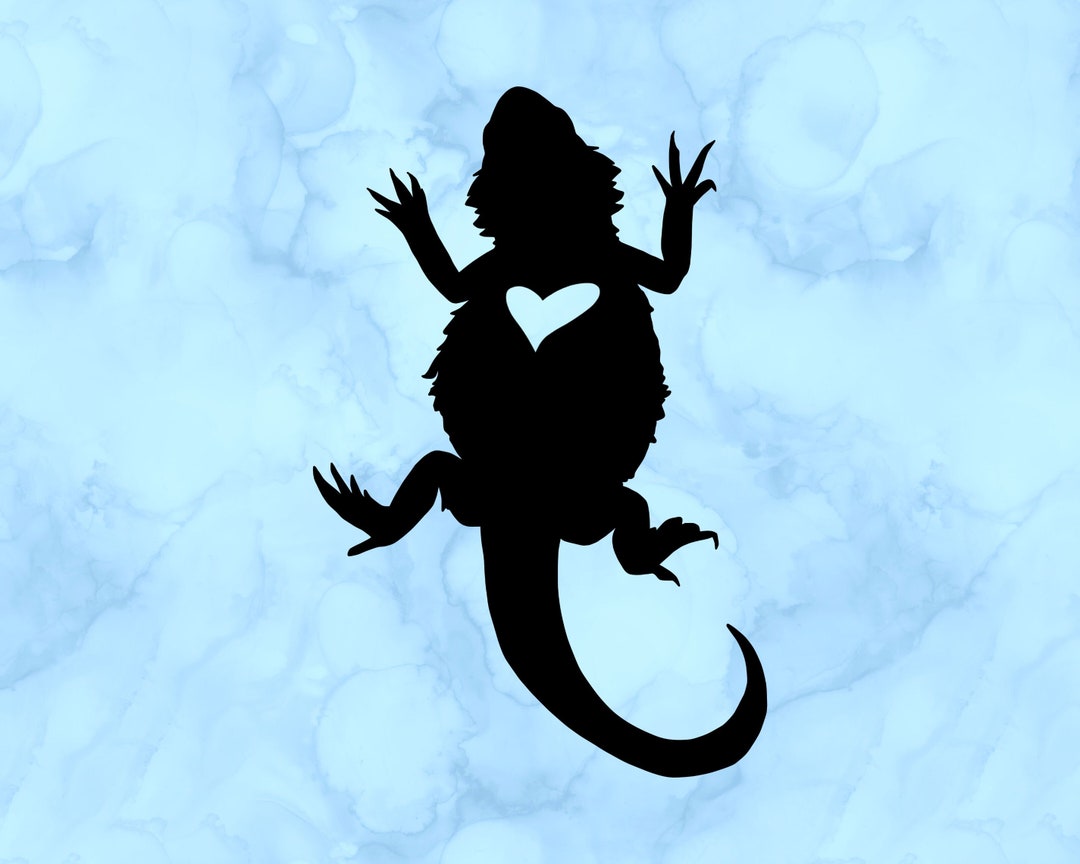 Bearded Dragon Heart Decal - Etsy
