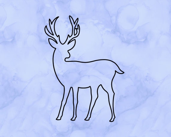 Deer Outline Decal | Etsy
