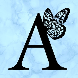 Butterfly Letter A Decal - Etsy