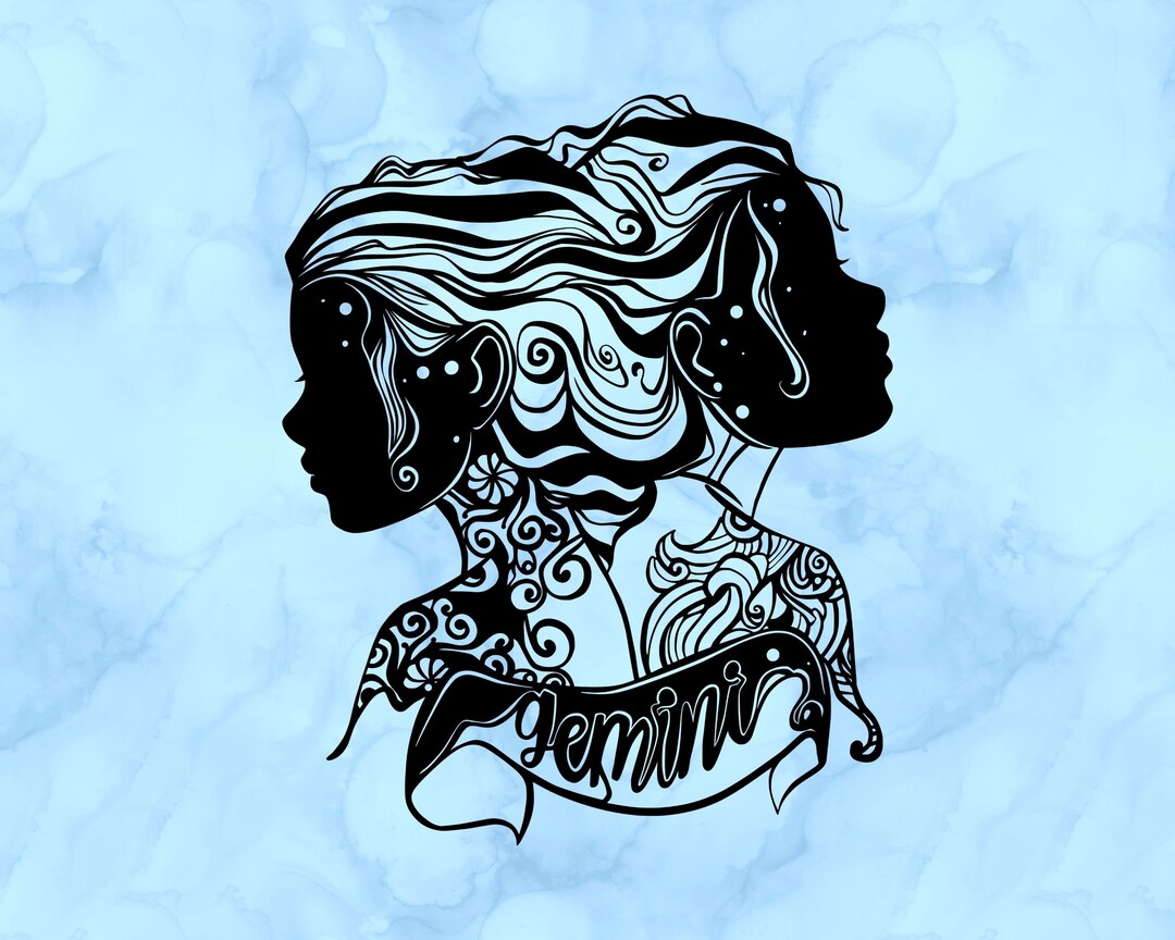 Gemini Zentangle Decal - Etsy