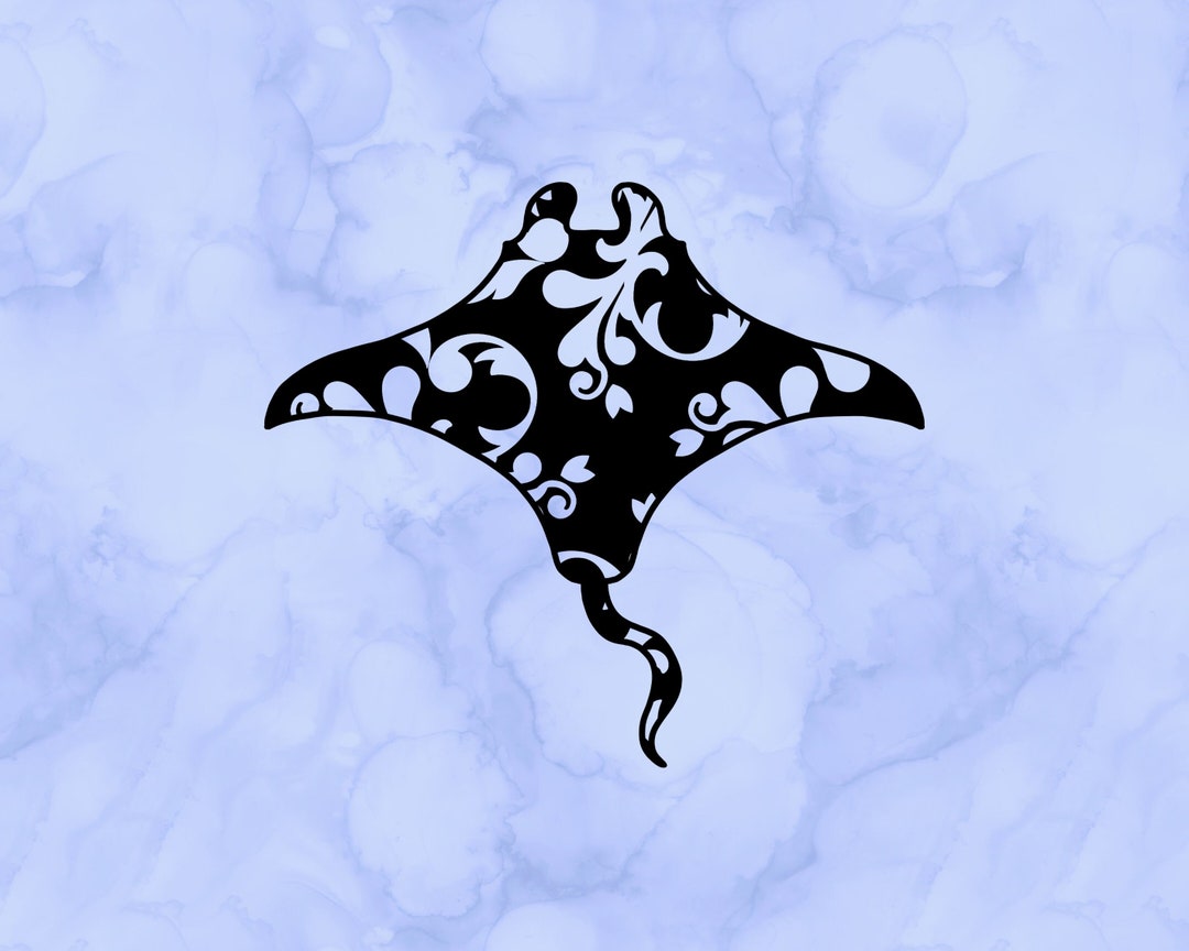 Floral Manta Ray Decal - Etsy