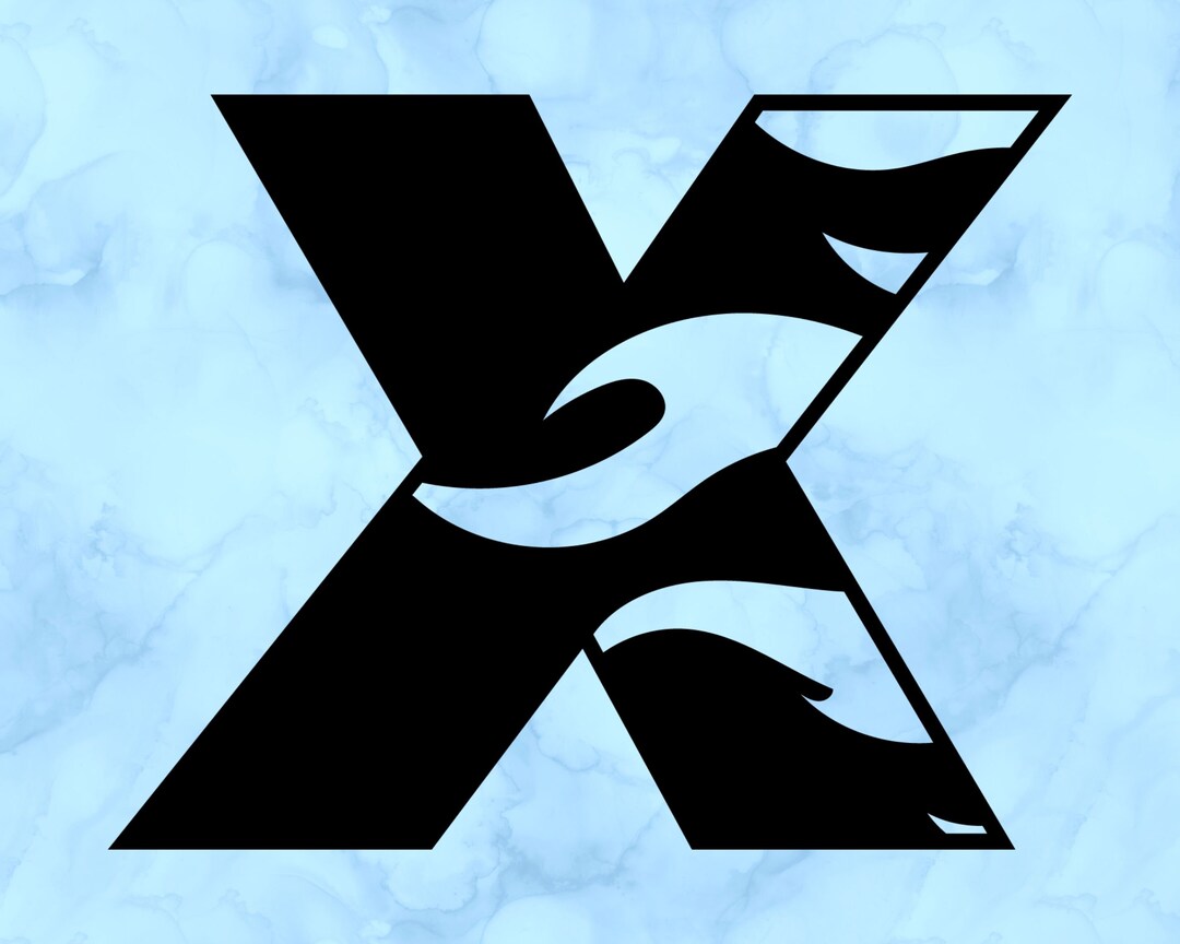 Flame Letter X Decal - Etsy