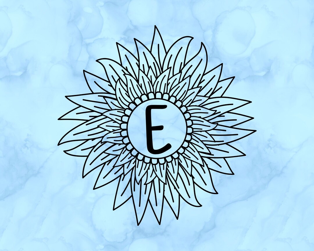 Sunflower Letter E Decal - Etsy