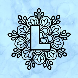 Floral Letter L Decal - Etsy