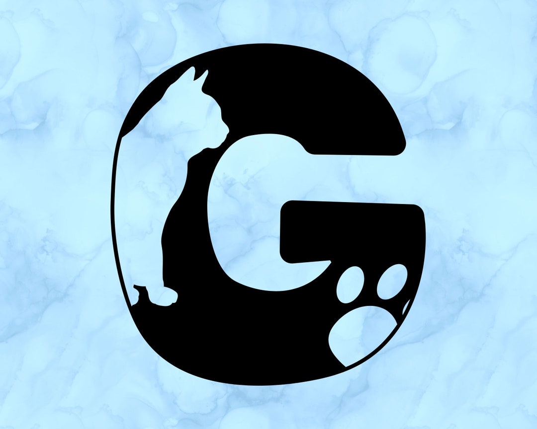 Cat Letter G Decal - Etsy