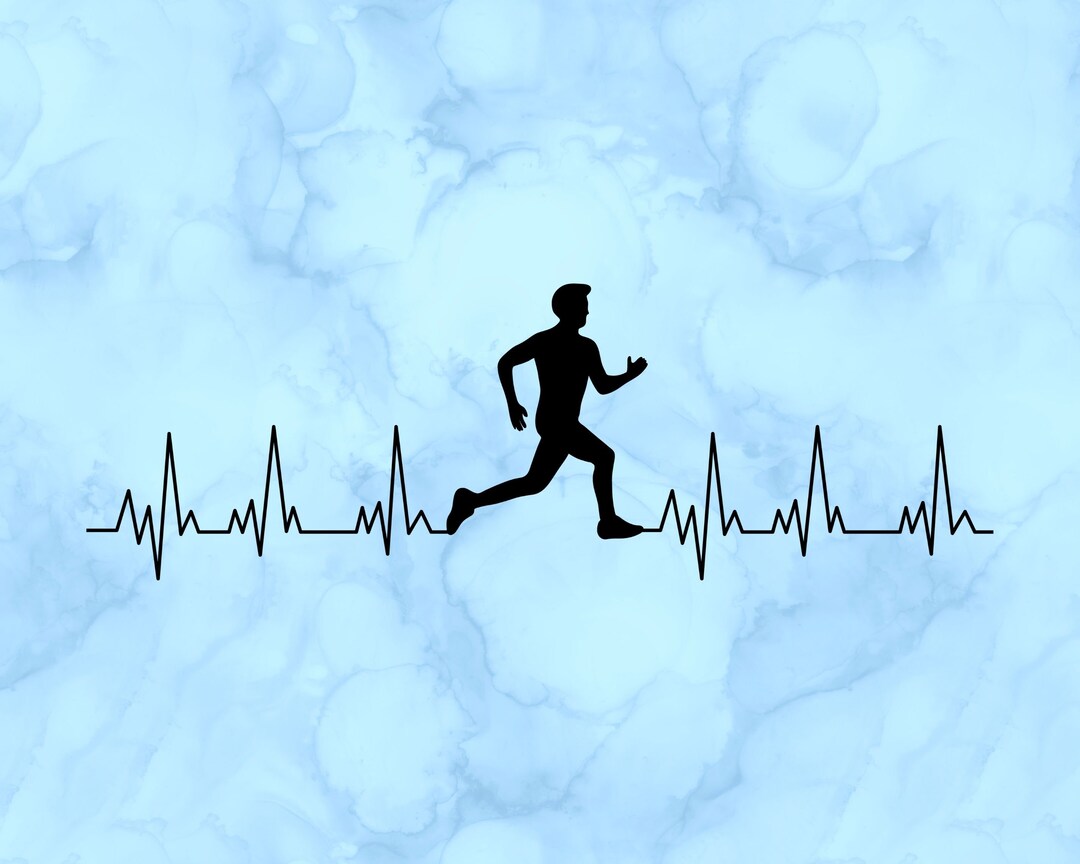 Runner Heartbeat Decal - Etsy